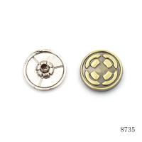 China 19mm Zinc Alloy Cap Rivet OEM ODM Custom Embossed Logo for Leather Bags for sale