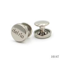 China Customized Small Metal Rivets Silver Flat Head Rivets 10mm For Bag for sale