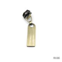 China 17mm Metal Zipper Puller Anti Brushed Brass for Handbag Hardware Fittings Custom Logo for sale