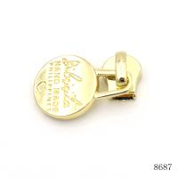 China Custom Engraved Logo 19.5mm Metal Zipper Pull Zinc Alloy Bag Accessory for sale