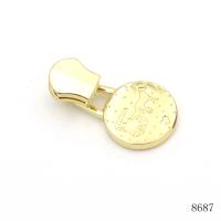 China Custom Engraved Logo 19.5mm Metal Zipper Pull Zinc Alloy Bag Accessory for sale