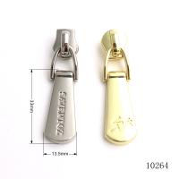 China OEM ODM Metal Zipper Puller #5 Bag Zip Puller With Engraved Logo for sale