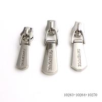 China OEM ODM Metal Zipper Puller #5 Bag Zip Puller With Engraved Logo for sale