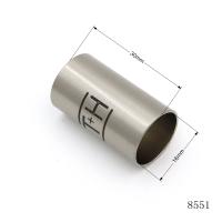 China Solid Brass Cord Keeper Cylinder Laser Cut Logo Custom Size 10mm OD for Bags Backpacks for sale