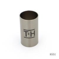 China Solid Brass Cord Keeper Cylinder Laser Cut Logo Custom Size 10mm OD for Bags Backpacks for sale