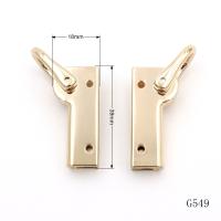 China Custom Gold Double Ear Clip Screw Set for Bag Handles Corrosion Resistant Zinc Alloy for sale