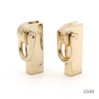 China Custom Gold Double Ear Clip Screw Set for Bag Handles Corrosion Resistant Zinc Alloy for sale