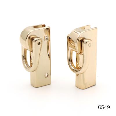China Custom Gold Double Ear Clip Screw Set for Bag Handles Corrosion Resistant Zinc Alloy for sale