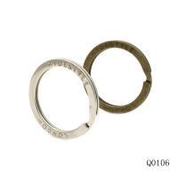 China 24mm Custom Metal Key Chain Rings Classic Split Rings with Laser Engraved Text for Promotional Gifts for sale