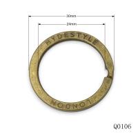 China 24mm Custom Metal Key Chain Rings Classic Split Rings with Laser Engraved Text for Promotional Gifts for sale