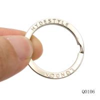 China 24mm Custom Metal Key Chain Rings Classic Split Rings with Laser Engraved Text for Promotional Gifts for sale