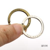 China 24mm Custom Metal Key Chain Rings Classic Split Rings with Laser Engraved Text for Promotional Gifts for sale
