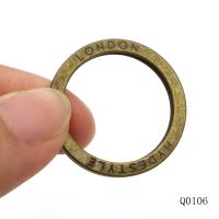 China 24mm Custom Metal Key Chain Rings Classic Split Rings with Laser Engraved Text for Promotional Gifts for sale
