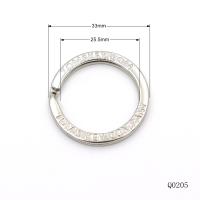 China Silver Plated Split Key Ring Waterproof Flat Key Ring 25 mm Key Chain Accessories for sale