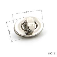 China OEM ODM Small Oval Twist Lock Metal Purse Closure for Bags 20mm for sale