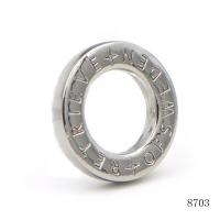 China Custom Zinc Alloy O Ring for Leather Strap OEM ODM Engraved Silver Metal Ring 20mm for sale