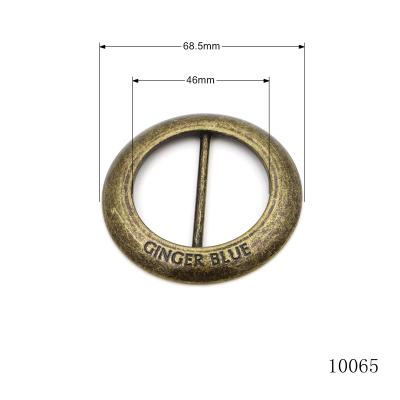 China Anti Brass Round Metal Center Pin Buckle 46mm for Bag Accessories OEM ODM for sale