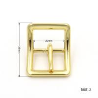 China Zinc Alloy Metal Pin Buckle 20mm Heavy Duty Gold Curved Adjustable Belt Buckle for sale