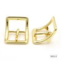 China Zinc Alloy Metal Pin Buckle 20mm Heavy Duty Gold Curved Adjustable Belt Buckle for sale