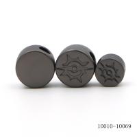 China Personalized 9mm Zinc Alloy Metal Beads for Bracelets Necklaces Custom Engraved Logo for sale