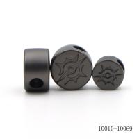 China Personalized 9mm Zinc Alloy Metal Beads for Bracelets Necklaces Custom Engraved Logo for sale