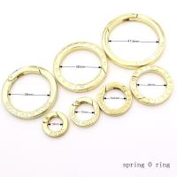 China Gold Zinc Alloy Round Carabiner Key Ring 30mm Spring Gate Clasp OEM ODM Custom Logo for sale