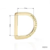 China Custom 20mm D Ring Buckle Light Gold Metal Strap Adjuster for Pet Hardware Bag Accessories for sale