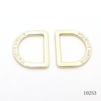 China Custom 20mm D Ring Buckle Light Gold Metal Strap Adjuster for Pet Hardware Bag Accessories for sale