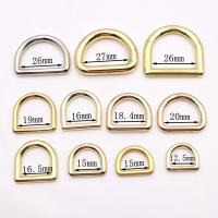 China Gold Plated 27mm D Ring for Bags Leather Strap Zinc Alloy Hardware for sale