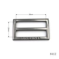 China 38mm Metal Strap Adjusters Gunmetal Black Slider Buckles for Bags OEM for sale