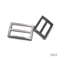 China 38mm Metal Strap Adjusters Gunmetal Black Slider Buckles for Bags OEM for sale