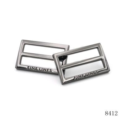 China 38mm Metal Strap Adjusters Gunmetal Black Slider Buckles for Bags OEM for sale