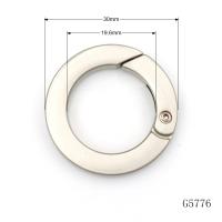 China 30mm Flat Metal O Ring Snap Clasp Key Chain Accessories Zinc Alloy OEM ODM for sale