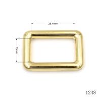 China 25.4mm Zinc Alloy Metal Square Buckle Gold Rectangle Strap Slide for Bag Belt for sale