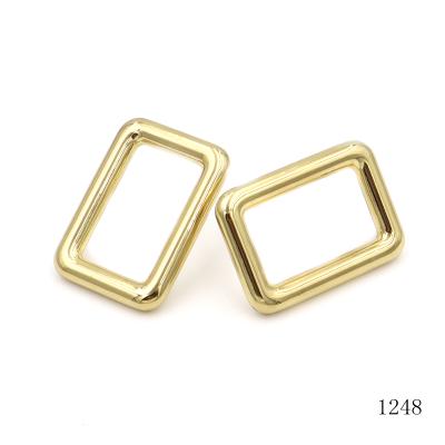 China 25.4mm Zinc Alloy Metal Square Buckle Gold Rectangle Strap Slide for Bag Belt for sale