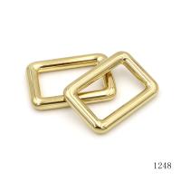 China 25.4mm Zinc Alloy Metal Square Buckle Gold Rectangle Strap Slide for Bag Belt for sale