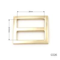 China 26mm Gold Plated Metal Square Buckle for Handbag Strap OEM ODM Custom Logo Zinc Alloy for sale