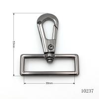 China Gunmetal Swivel Snap Hook 38mm Heavy Duty Zinc Alloy with Custom Logo Engraved for Bag Straps for sale