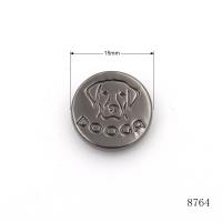 China 15mm Zinc Alloy Rivet Circle Gunmetal Rivets for Dog Collars Custom Logo for sale