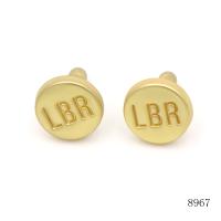 China 11mm Matte Gold Flat Rivet Zinc Alloy Leather Bag Accessories Custom Logo Hat Rivet Studs for sale