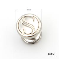 China 10mm Zinc Alloy Circle Rivet Silver Personalized Logo for Leather Bag Hat Parts for sale