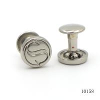 China 10mm Zinc Alloy Circle Rivet Silver Personalized Logo for Leather Bag Hat Parts for sale