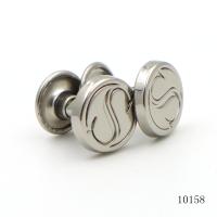 China 10mm Zinc Alloy Circle Rivet Silver Personalized Logo for Leather Bag Hat Parts for sale