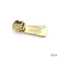 China Matte Gold Zipper Puller Corrosion Resistant Zipper Slider Puller Anti Fade for #5 Zipper for sale