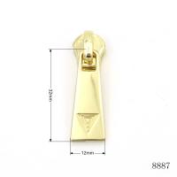 China Custom Engraved Metal Zipper Pulls OEM Gold Plated Zipper Puller for Bags 30 Years Experience for sale