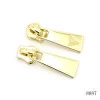 China Custom Engraved Metal Zipper Pulls OEM Gold Plated Zipper Puller for Bags 30 Years Experience for sale