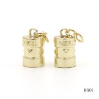China Gold Plated Round Rope End Stoppers 8mm 10mm 12mm Custom Logo Metal Cord End Stoppers for Leather Bags for sale