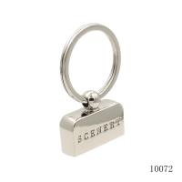 China Custom Metal Key Fob with Leather and Split Key Rings for Car Key Holder 30mm for sale