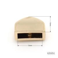 China Gold Plating Zinc Alloy Bag Tail Clip with Screw Fixing for 2-5mm Strap for sale