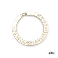 China Custom Stamped Logo Split Key Ring 25x19.5mm Metal Keychain for Car Keys for sale